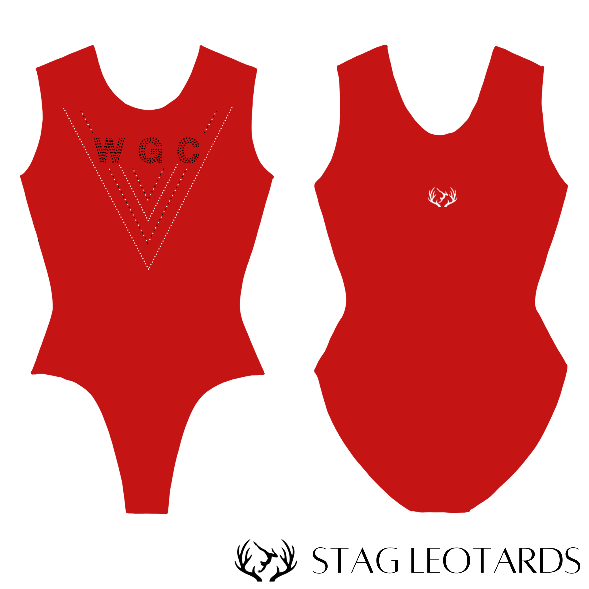 Wrexham Gymnastics Club - Training Leotard - Red || Stag Gymnastics ...